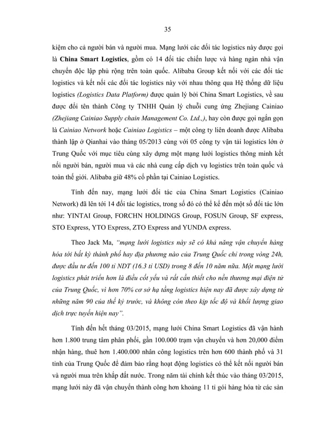 MÔ HÌNH CHINA SMART OGISTICS CỦA ALIBABA VÀ BÀI HỌC KINH NGHIỆM CHO DOANH NGHIỆP THƯƠNG MẠI ĐIỆN ...