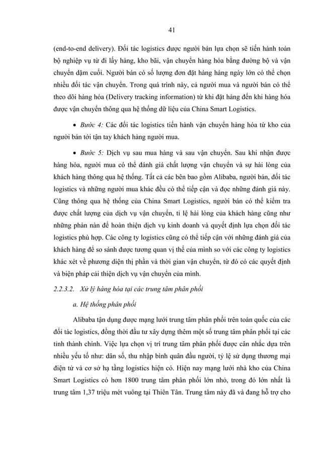 MÔ HÌNH CHINA SMART OGISTICS CỦA ALIBABA VÀ BÀI HỌC KINH NGHIỆM CHO DOANH NGHIỆP THƯƠNG MẠI ĐIỆN ...