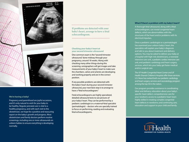 UF Health CHC Fetal Cardiac Brochure 5-2015 | PPT