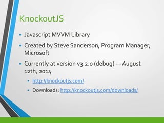 KnockOutjs from Scratch | PPTX