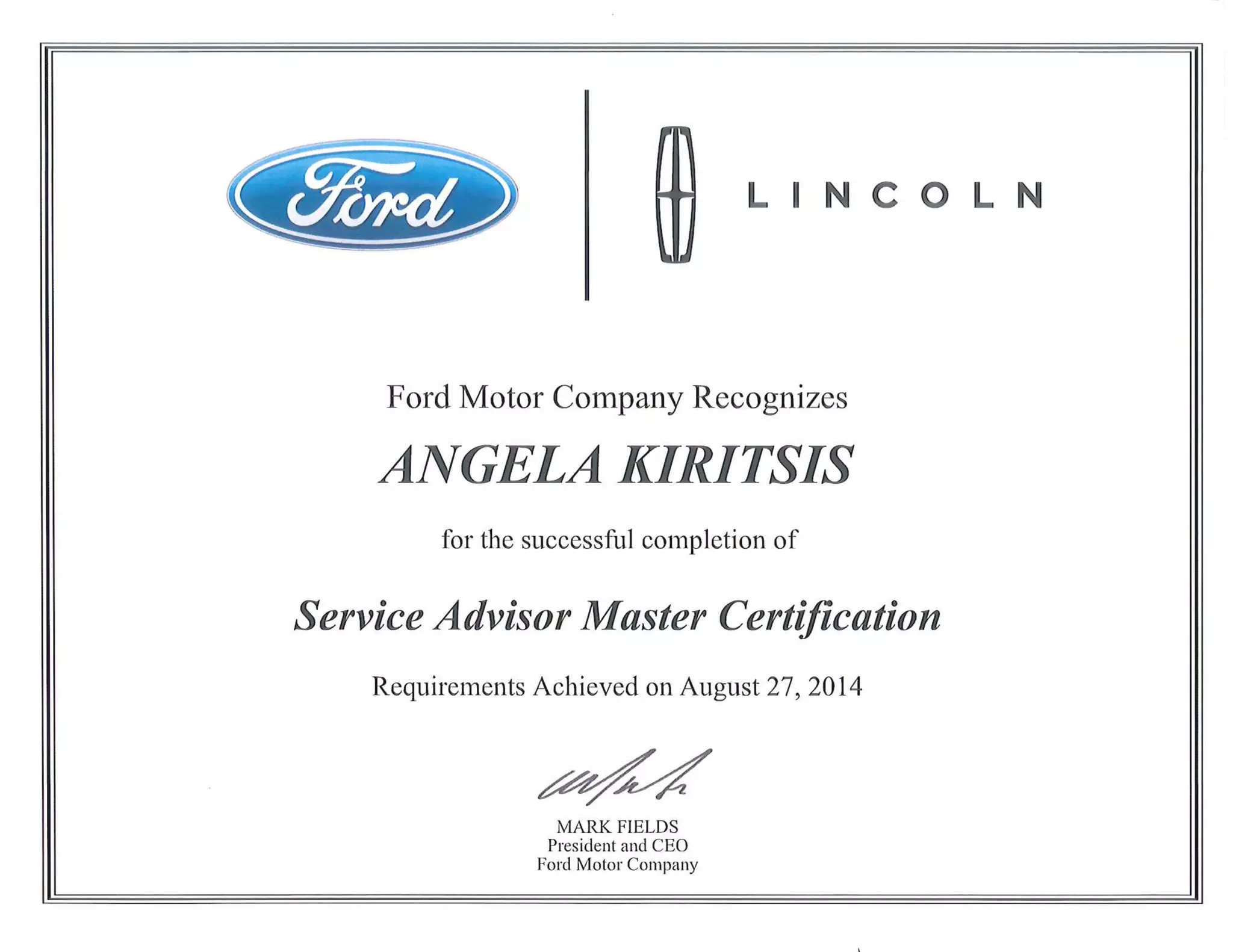 Ford Certification 1 | PDF