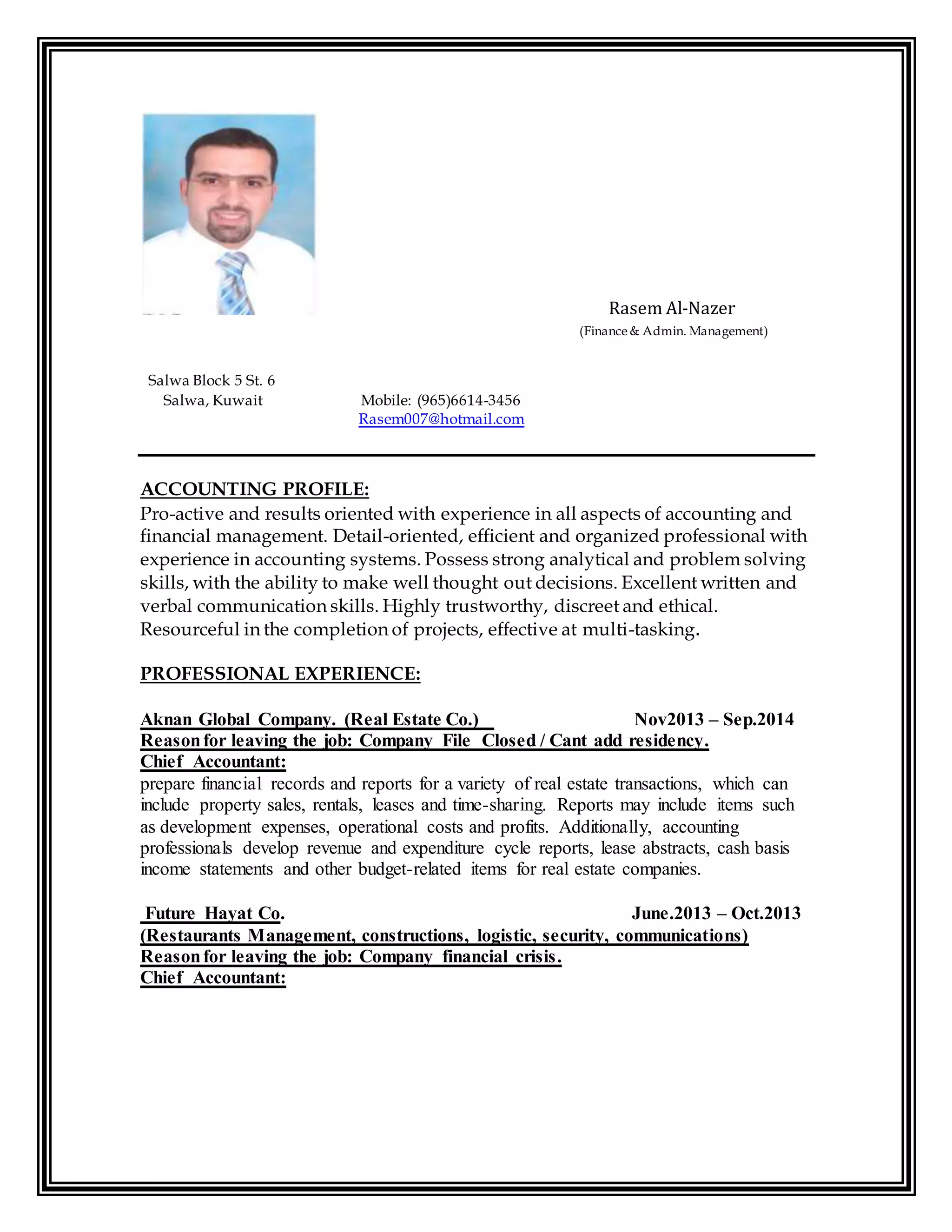 Rasem AL_Nazer CV | PDF