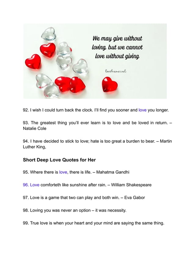 399 Deep Love Quotes _ Deep Love Quotes for Her.pdf | Heart and ...