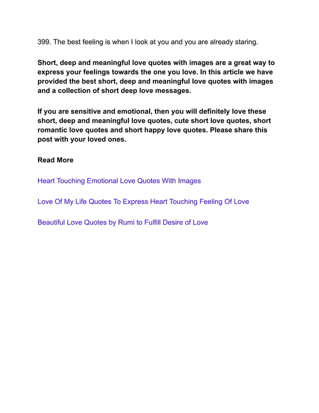 399 Deep Love Quotes _ Deep Love Quotes for Her.pdf | Heart and ...