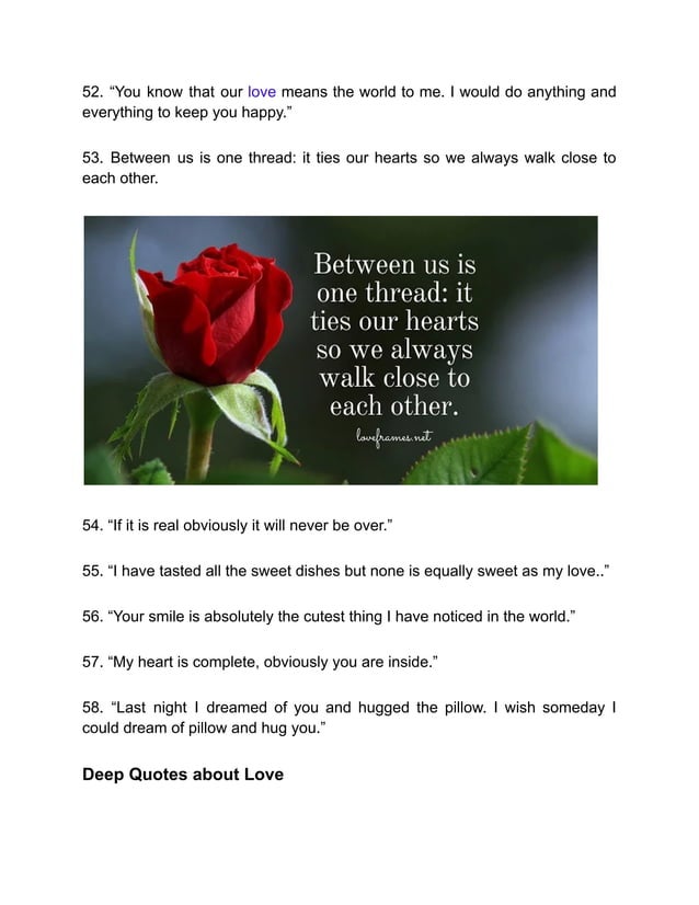 399 Deep Love Quotes _ Deep Love Quotes for Her.pdf | Heart and ...