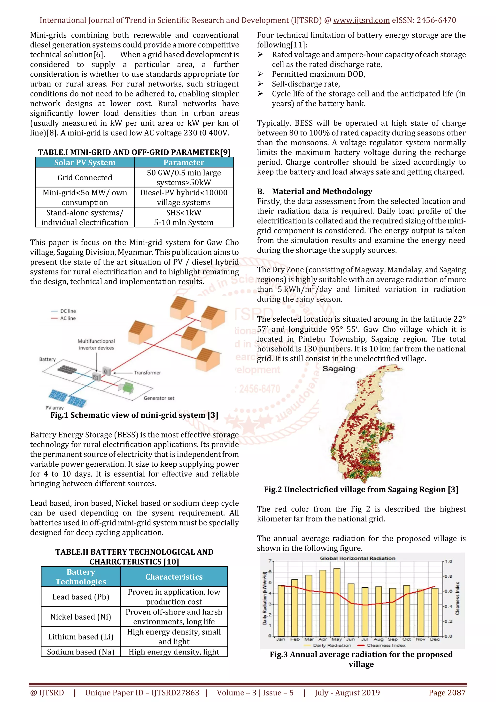 Feasibility Study on Battery Energy Storage System for Mini grid | PDF
