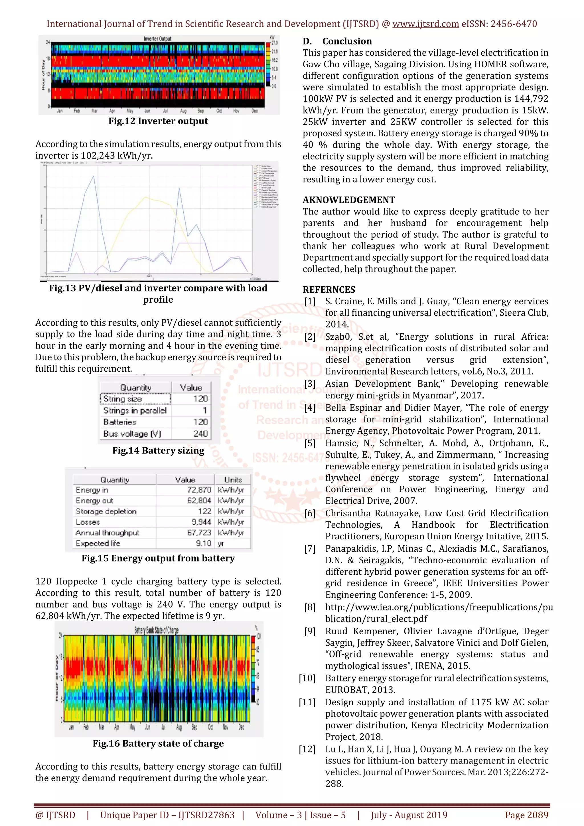 Feasibility Study on Battery Energy Storage System for Mini grid | PDF