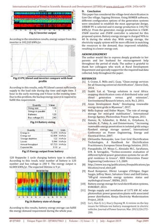 Feasibility Study on Battery Energy Storage System for Mini grid | PDF