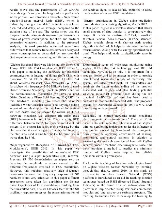 Literature Survey On ZigBee IEEE 802 15 4 System Implementation Literature Survey On ZigBee IEEE 802 15 4 System Implementation