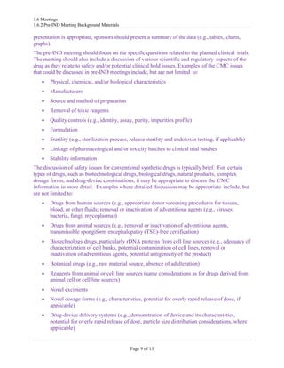 IND_1.6.2 Pre-IND Meeting Background Materials | PDF