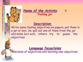 39 ACTIVITIES FOR ENGLISH LESSON | PPTX