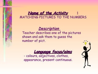 39activitiesforenglishlesson | PPT