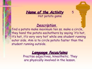 39 Activities for English Lesson | PPS