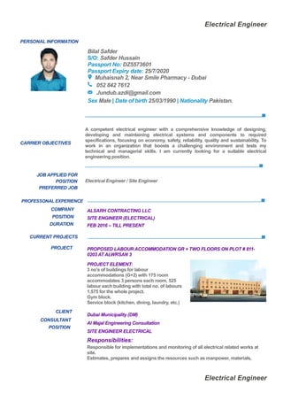 Engr.Bilal cv | PDF