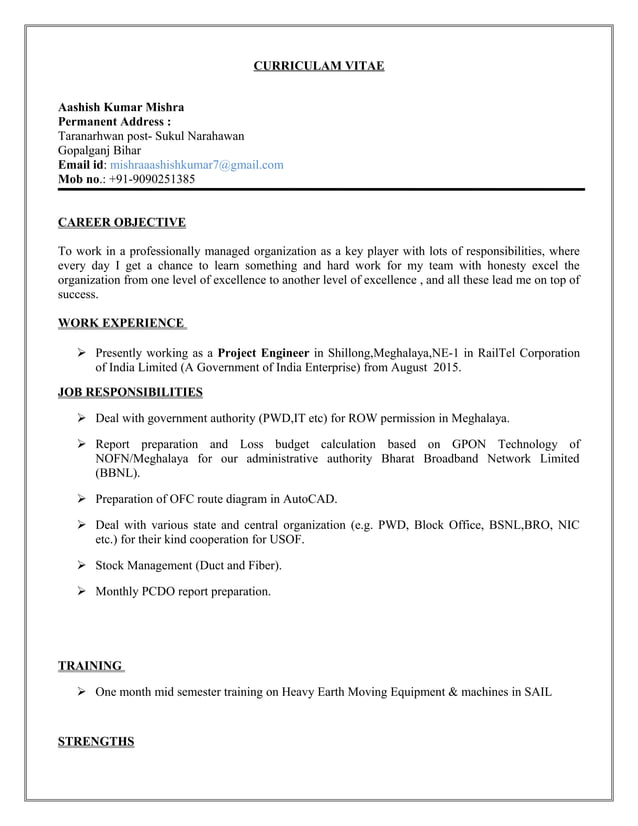 Aashish CV | DOC