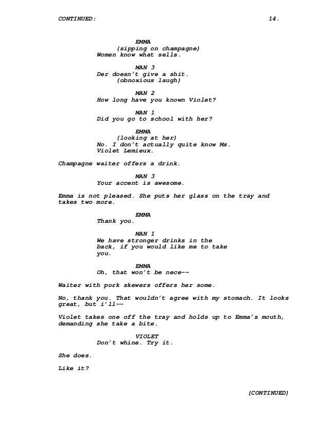 Script Sample Short Script Sample Short