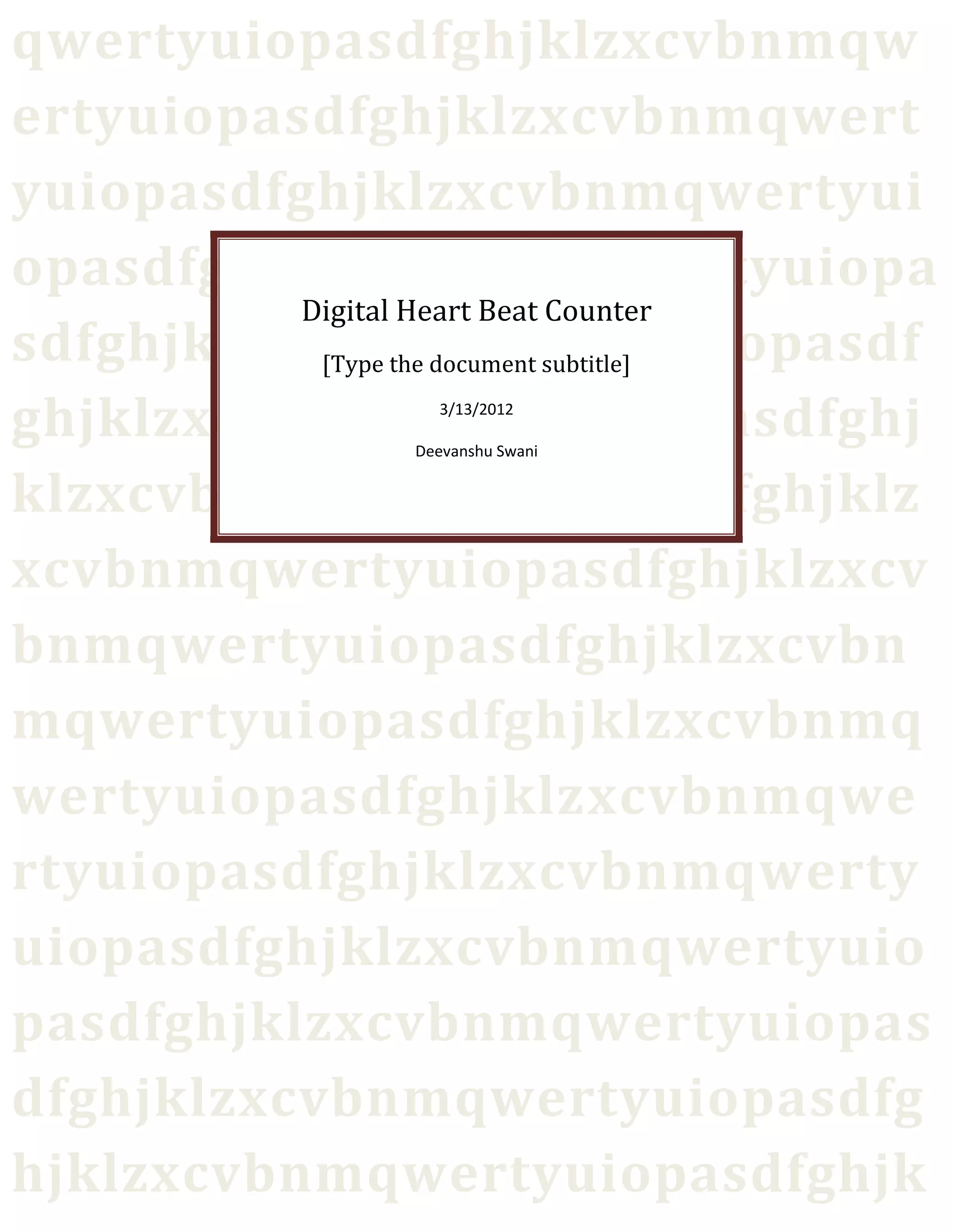 DIGITAL HEART BEAT COUNTER | PDF