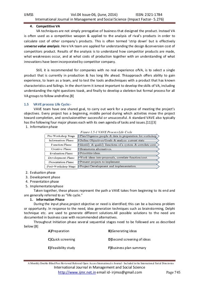 Application of VAVE in Cost reduction at Automobile Industry