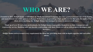 DELIGHT HOMES final profile | PPT