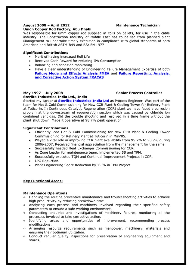 Resume of Srinivas | PDF