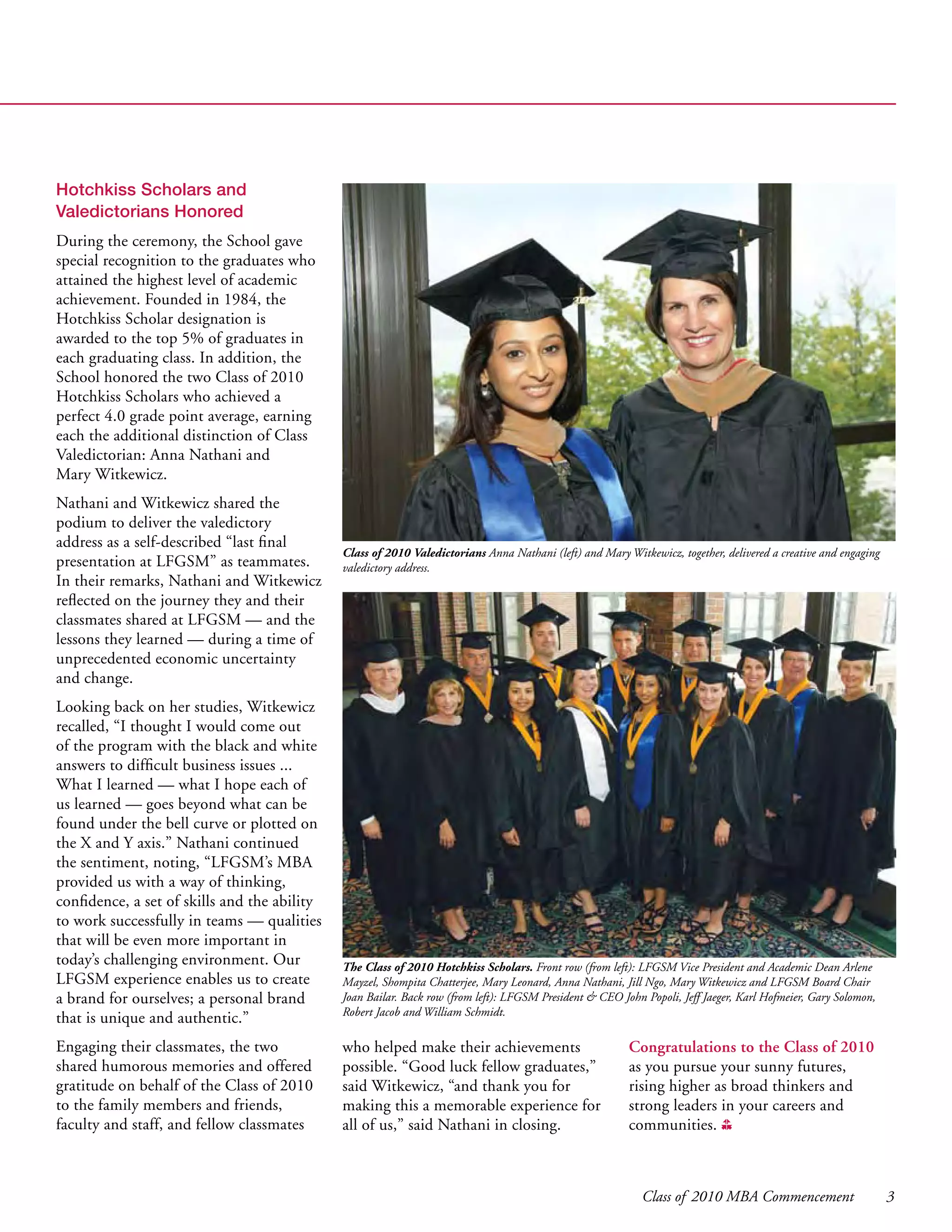 MBA graduation newsletter | PDF