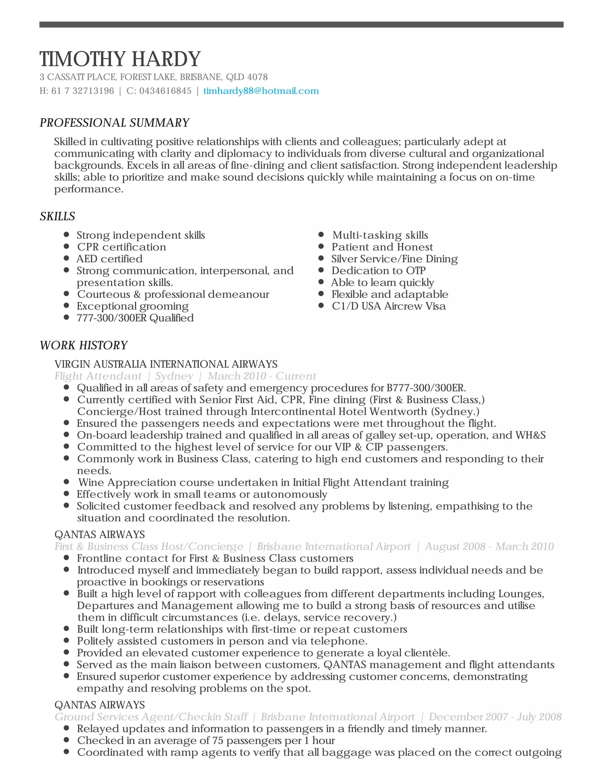 Timothy Hardy Resume 2.0 | PDF