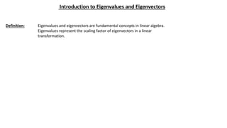 Understanding Eigenvalues and Eigenvectors PPT presentation | PDF