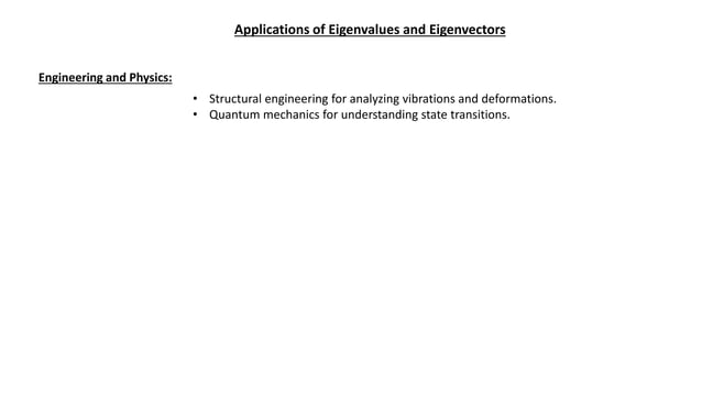 Understanding Eigenvalues and Eigenvectors PPT presentation | PDF