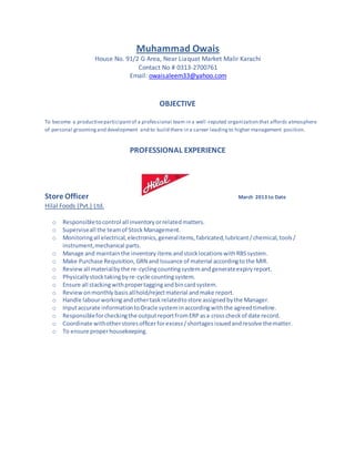 Owais Cv Docx