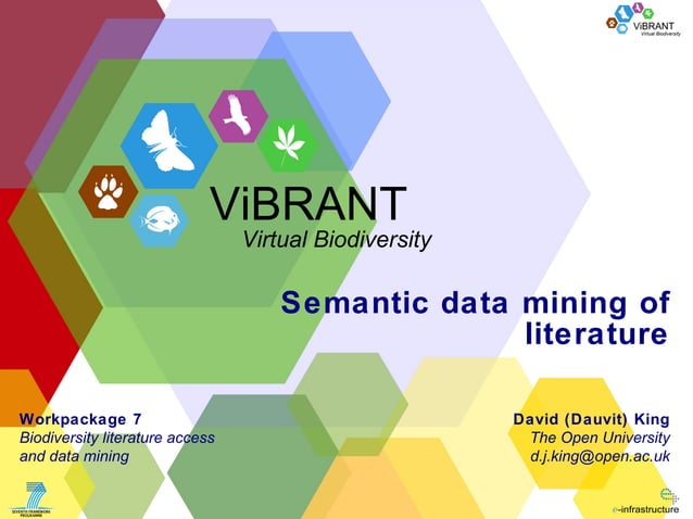 Semantic Data Mining Of Literature Ppt