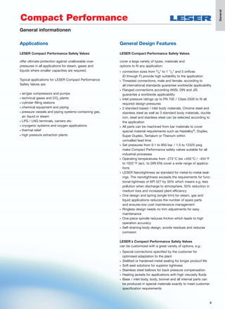 LESER-Safety-Valve-Compact-Performance-Extended-Catalog-EN | PDF