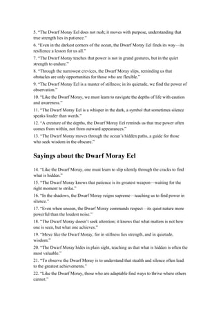 39 Dwarf Moray Eel Quotes, Sayings, and Proverbs.docx