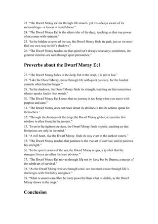 39 Dwarf Moray Eel Quotes, Sayings, and Proverbs.docx