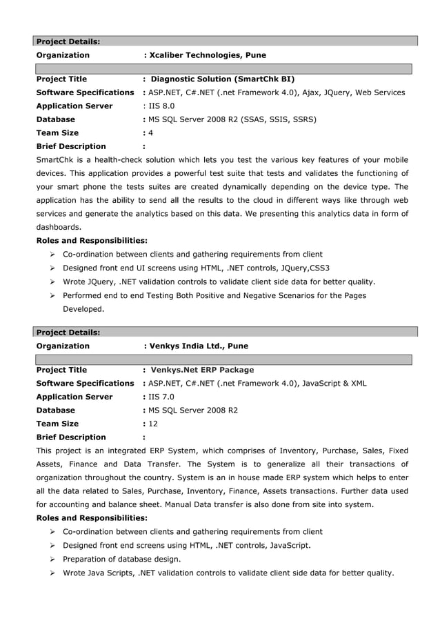 Software DeveloperResume | PDF