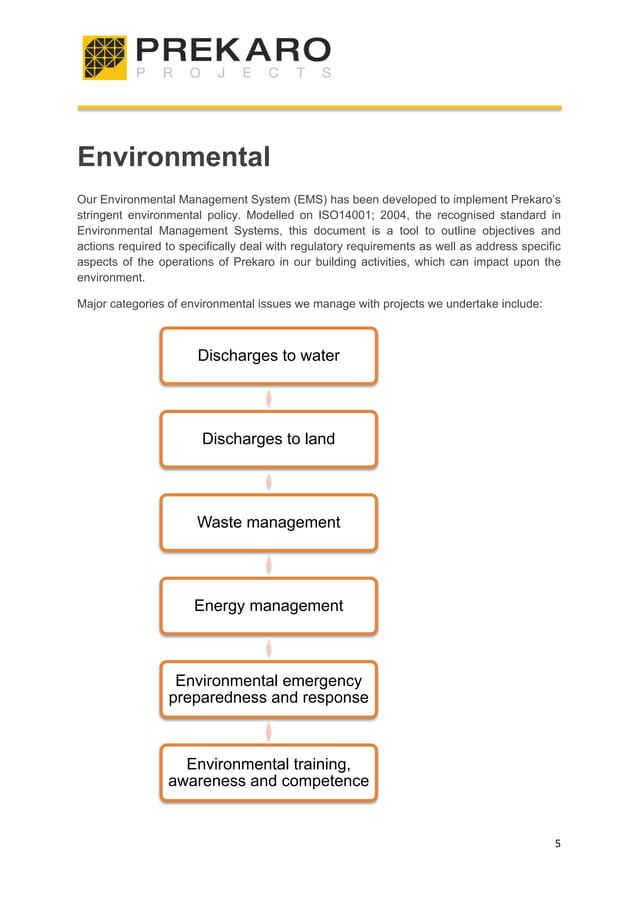 Prekaro Projects - Statement of capabilities | PDF