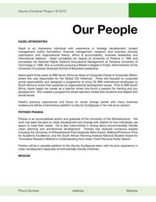 Ubuntu EcoSpaces Project Proposal (11.4.2015) | PDF