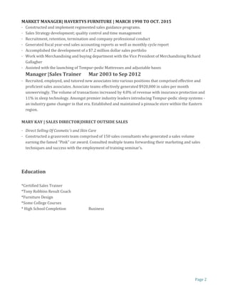 Lisa Alston resume 17.1 | PDF | Sales | Business