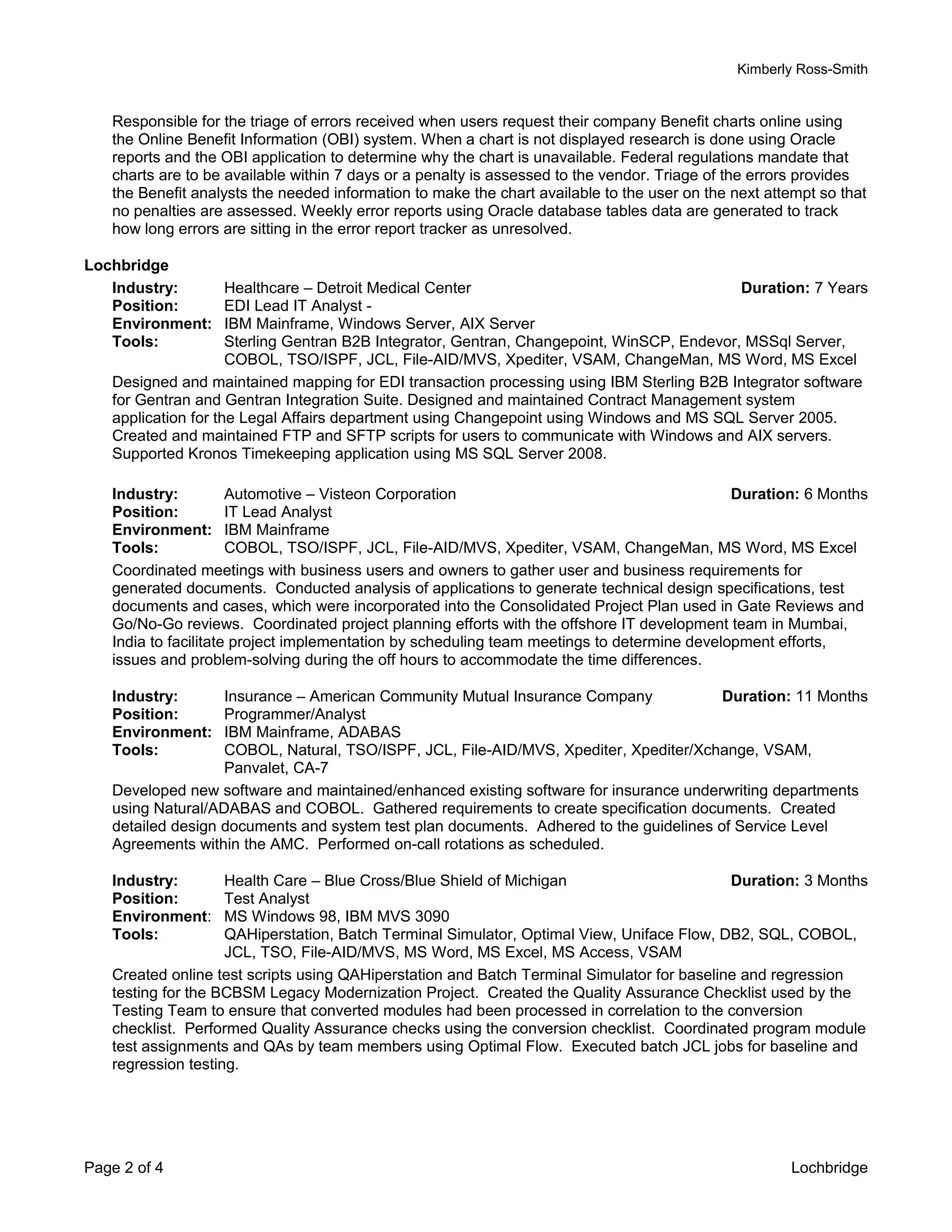 Kim Ross-Smith Resume_February2016 | DOC