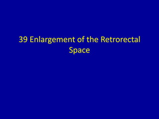 Retrorectal Space
