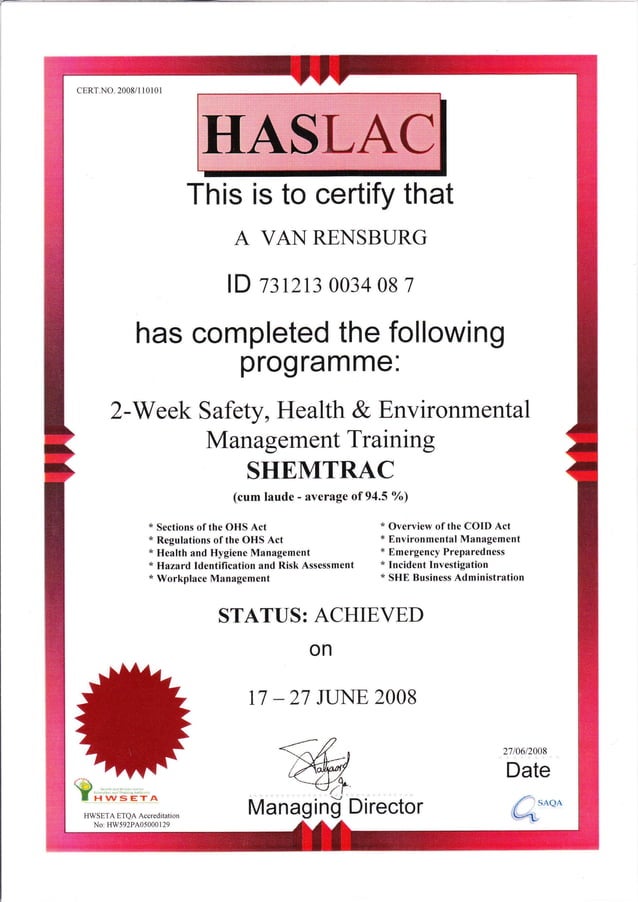 HASLAC Certificate | PDF