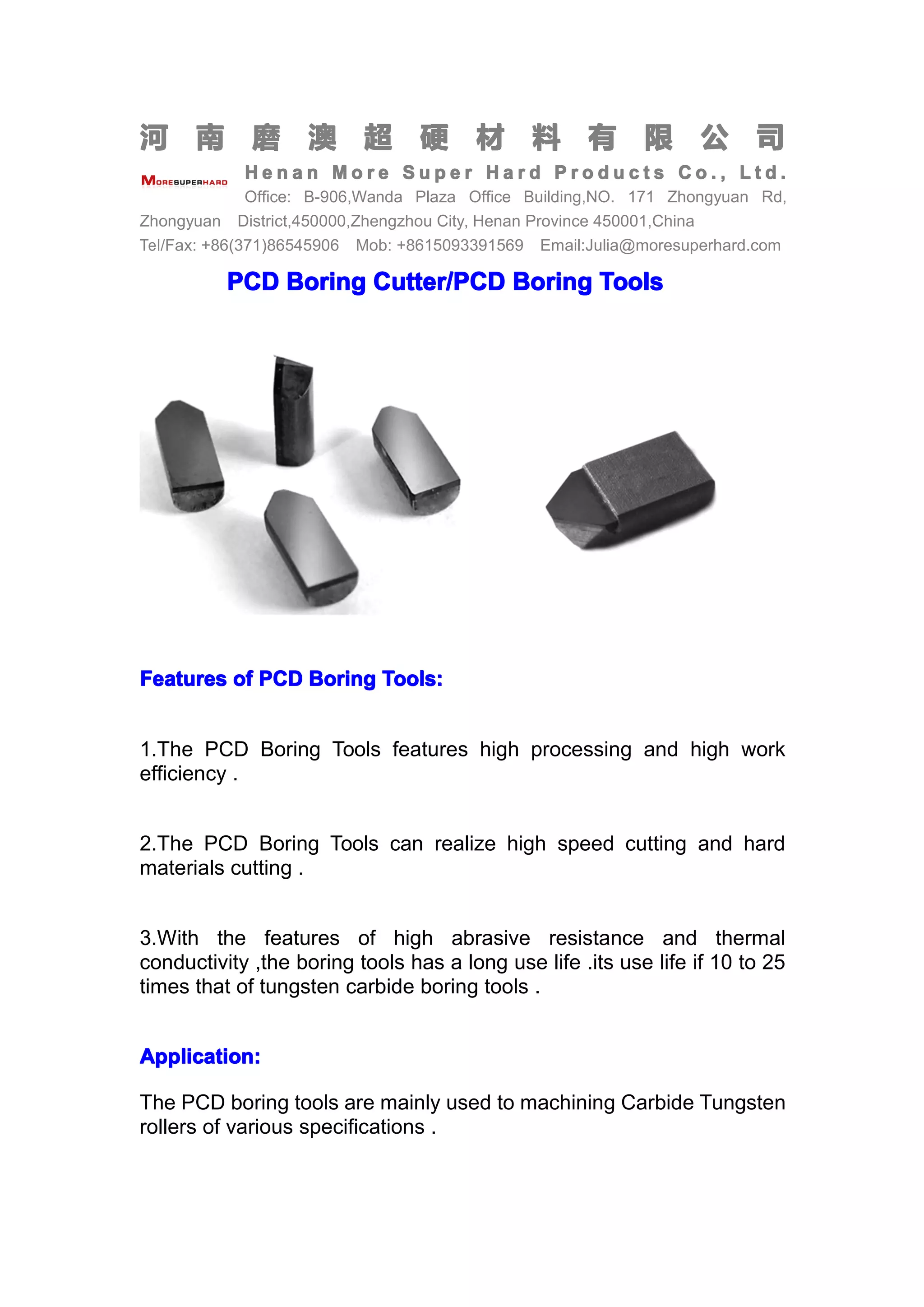 PCD Boring tools | PDF