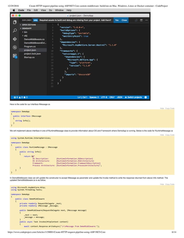 CreateHTTPRequestPipelineASPNetCore | PDF CreateHTTPRequestPipelineASPNetCore | PDF