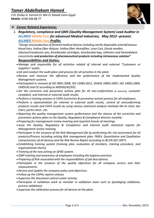 Tamer C.V. 2016 | PDF