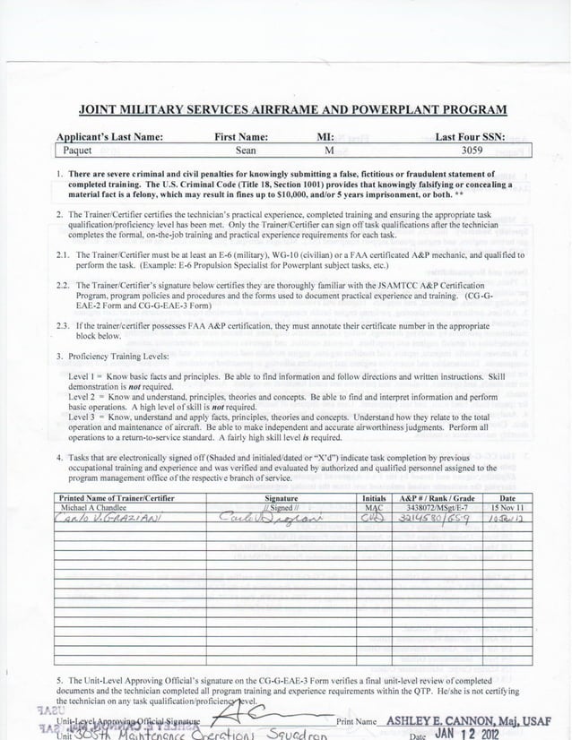 6. Airframe & Powerplant License Package | PDF