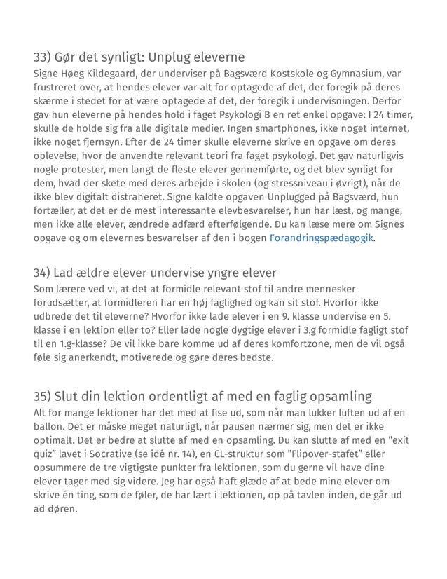 39 ideer til din undervisning | PDF