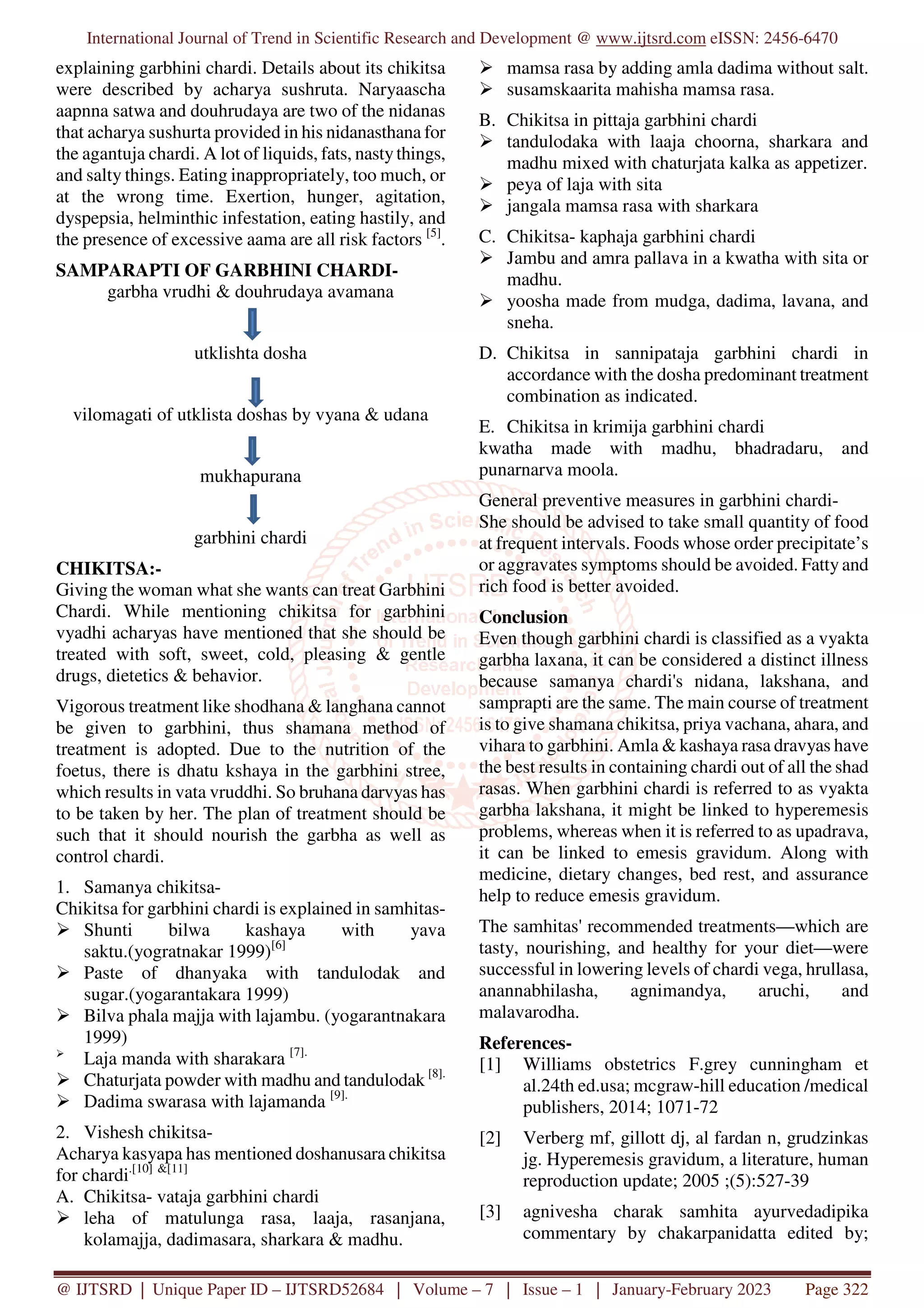 Literature Review on Garbhini Chardi Emesis Gravidum | PDF