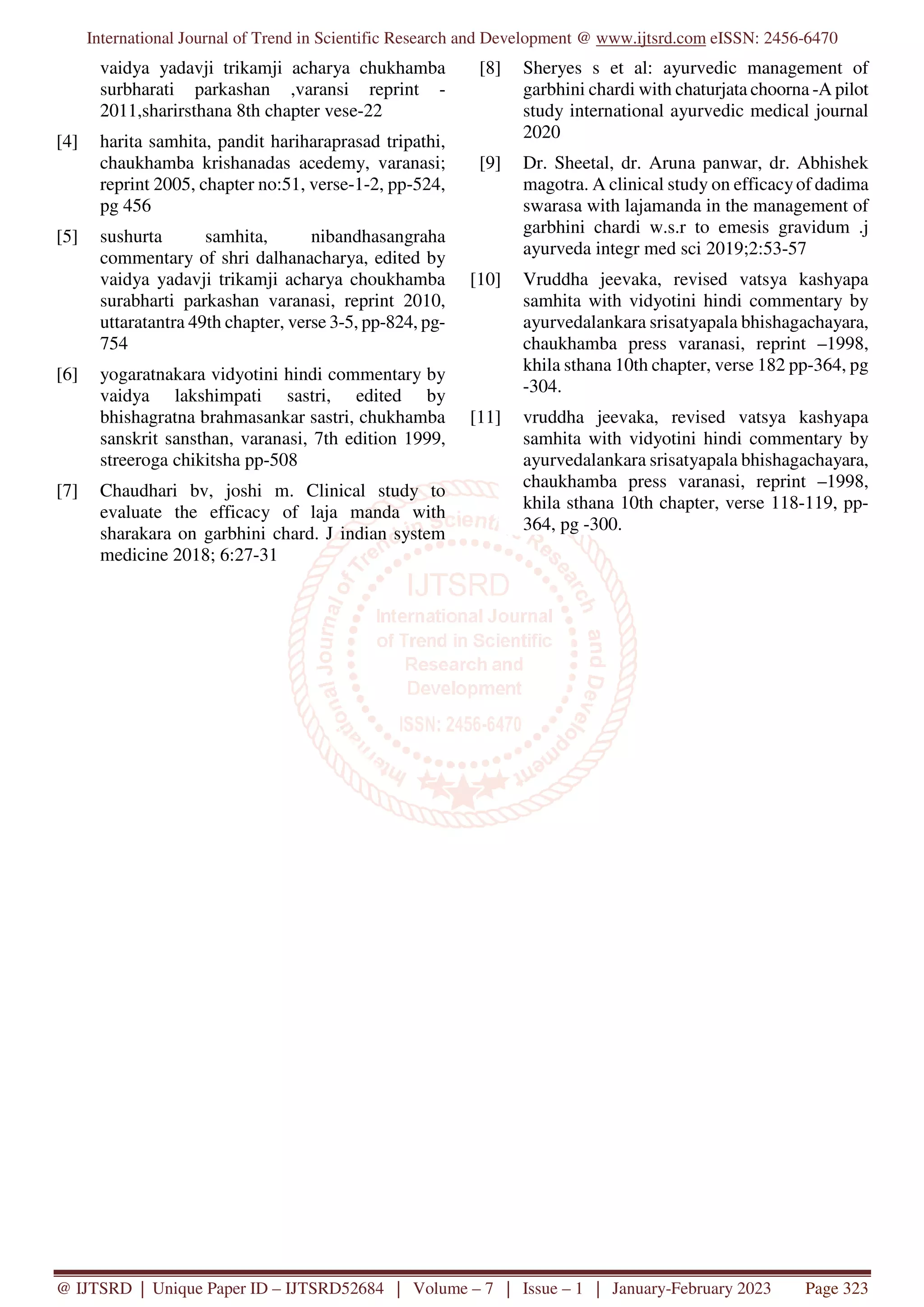 Literature Review on Garbhini Chardi Emesis Gravidum | PDF