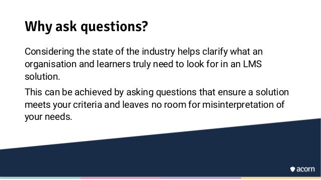 LMS Questions: What To Ask Before You Talk To A Vendor | PPT