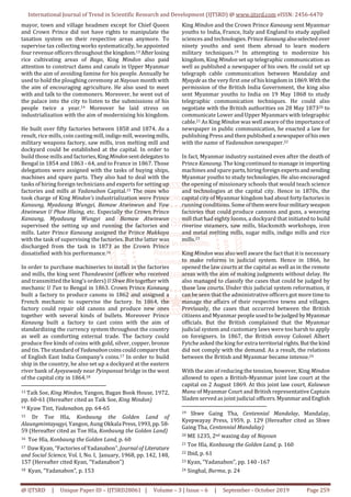 Political Situations under King Mindon 1853 - 1878 | PDF