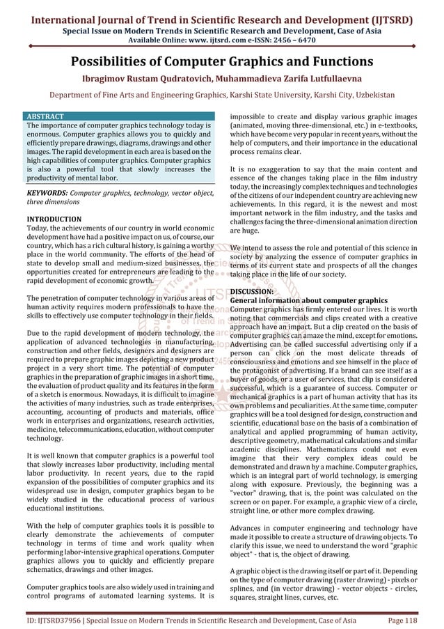 Possibilities of Computer Graphics and Functions | PDF